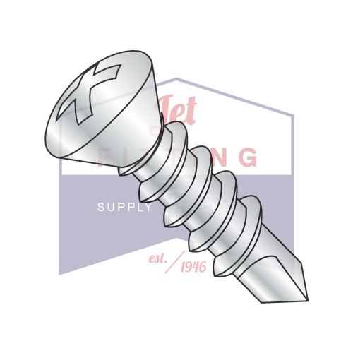 10-16X1 Phillips Oval Self Drilling Screw Full Thread Zinc and Bake ...